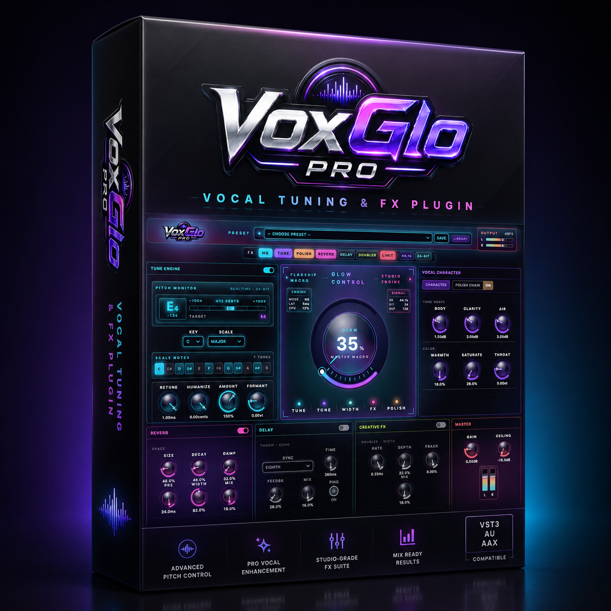VoxGlo Pro – Vocal Tuning & FX Plugin for AutoTune-Style Vocals — VST ...